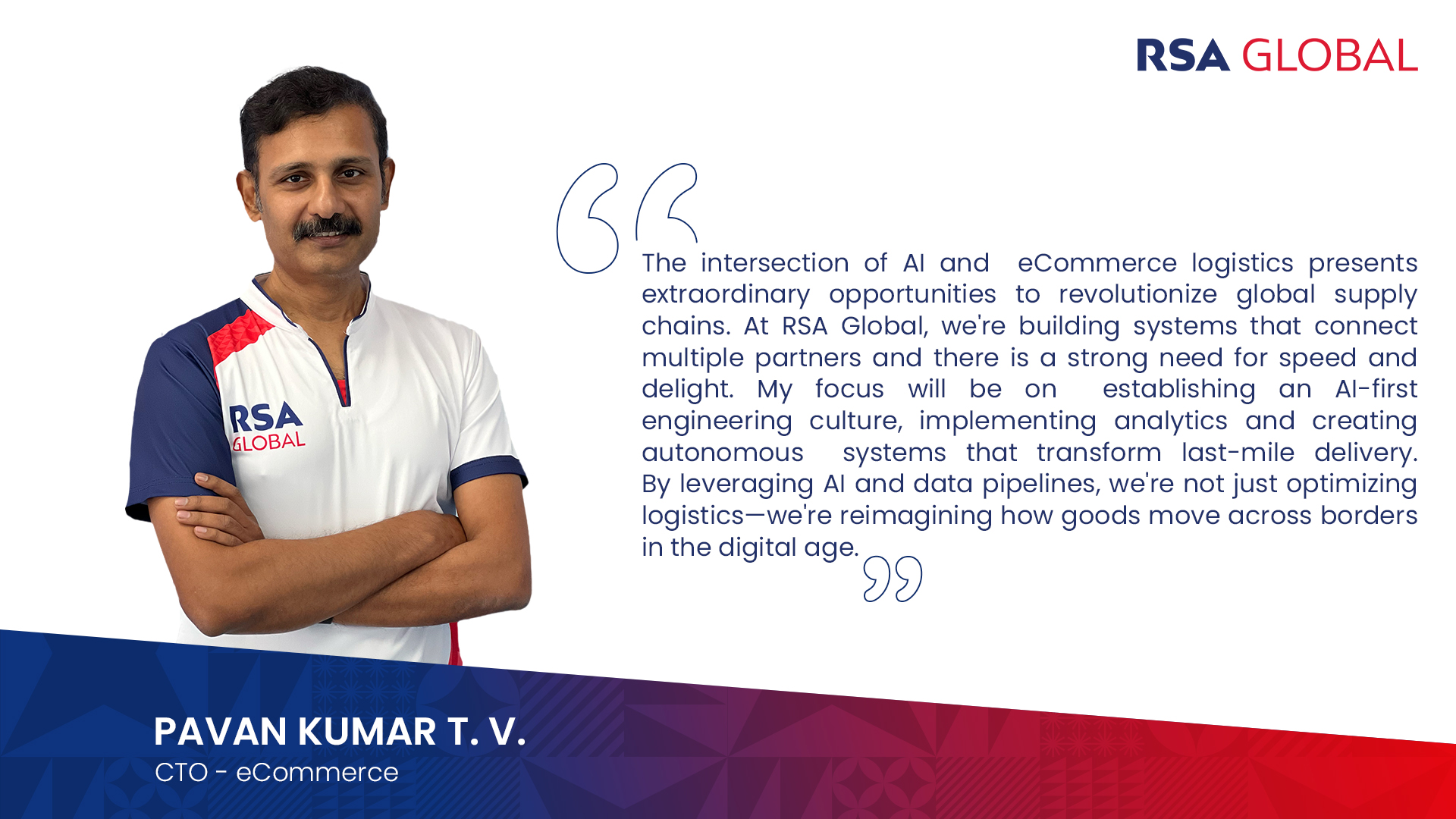 RSA Global Appoints Pavan Kumar TV as CTO - eCommerce Business Unit to ...